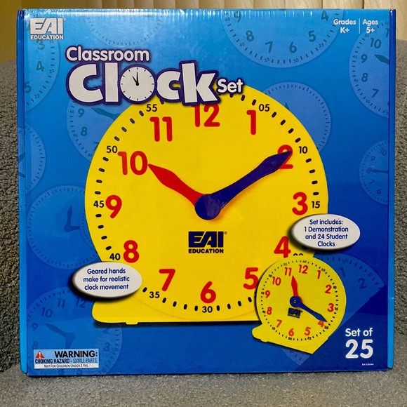 Toys | New In Box Classroom Clock Set 25 Pieces | Poshmark